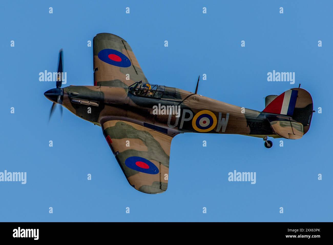 Hawker Hurricane flying at Duxford Airshow Stock Photo - Alamy