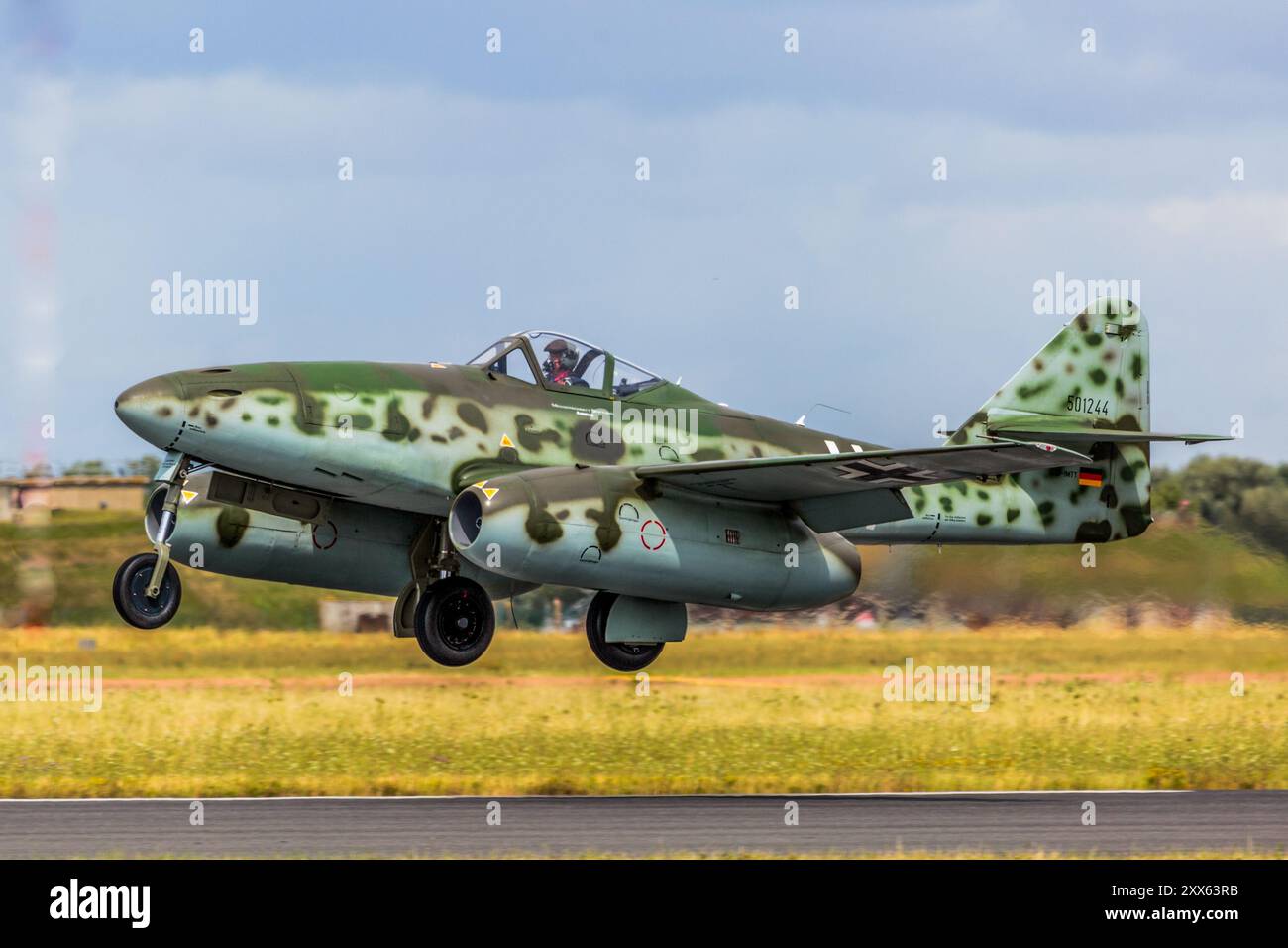 Messerschmitt Me262 flying at Fairford RIAT Airshow 2023 Stock Photo ...