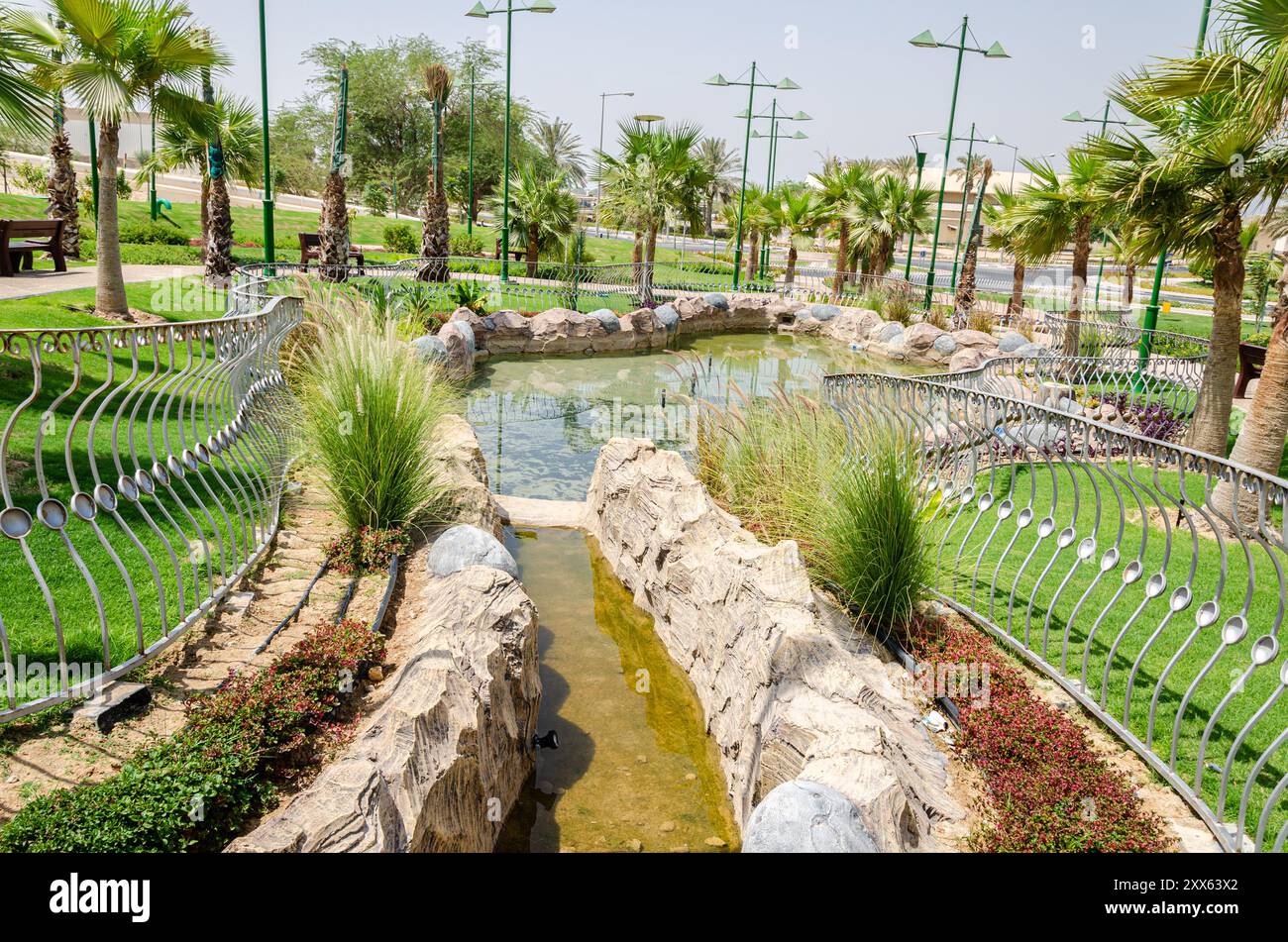 Landscaping in a community park Stock Photo - Alamy