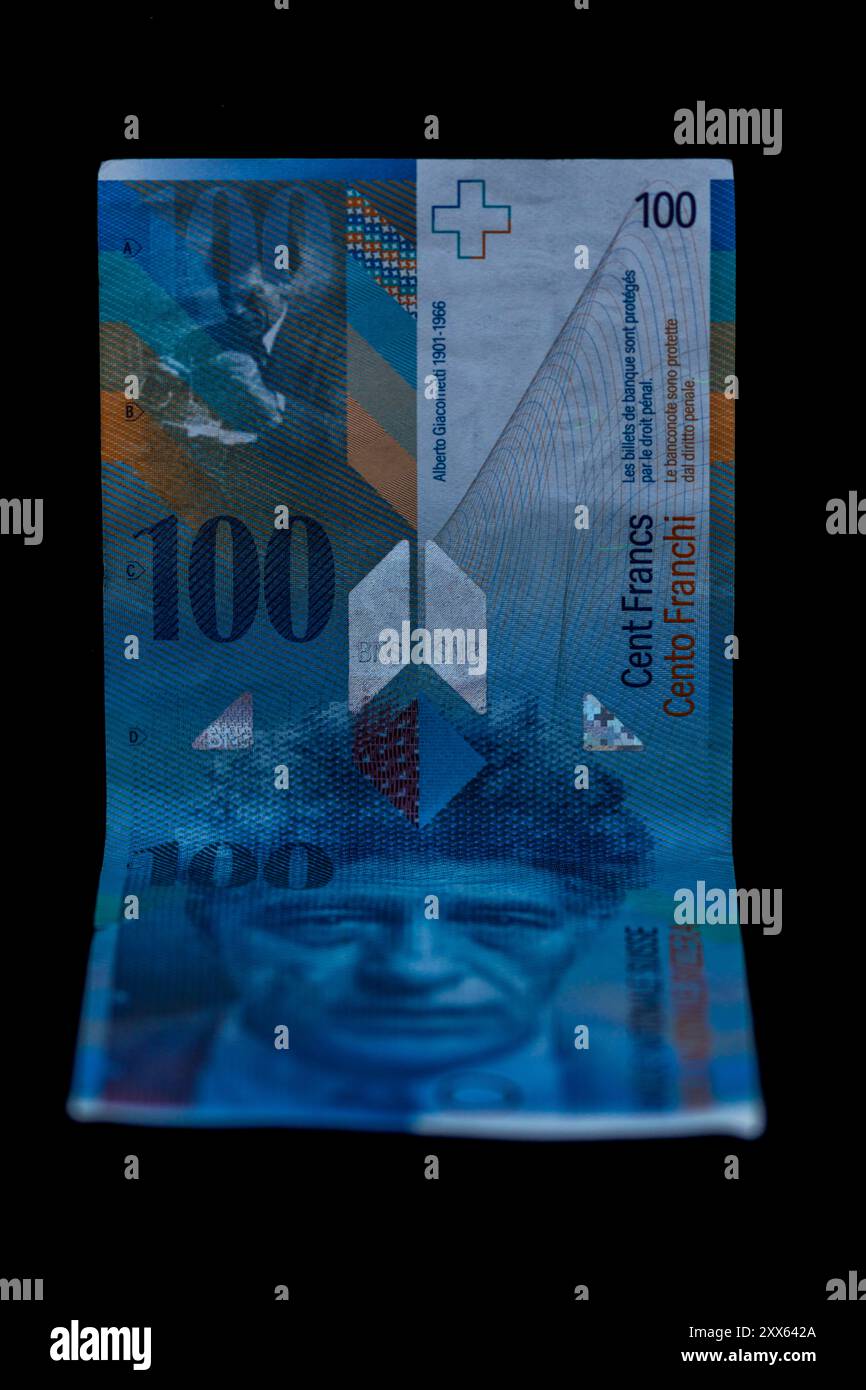 CHF money banknotes, detail photo of swiss franc. Swiss Franc currency ...