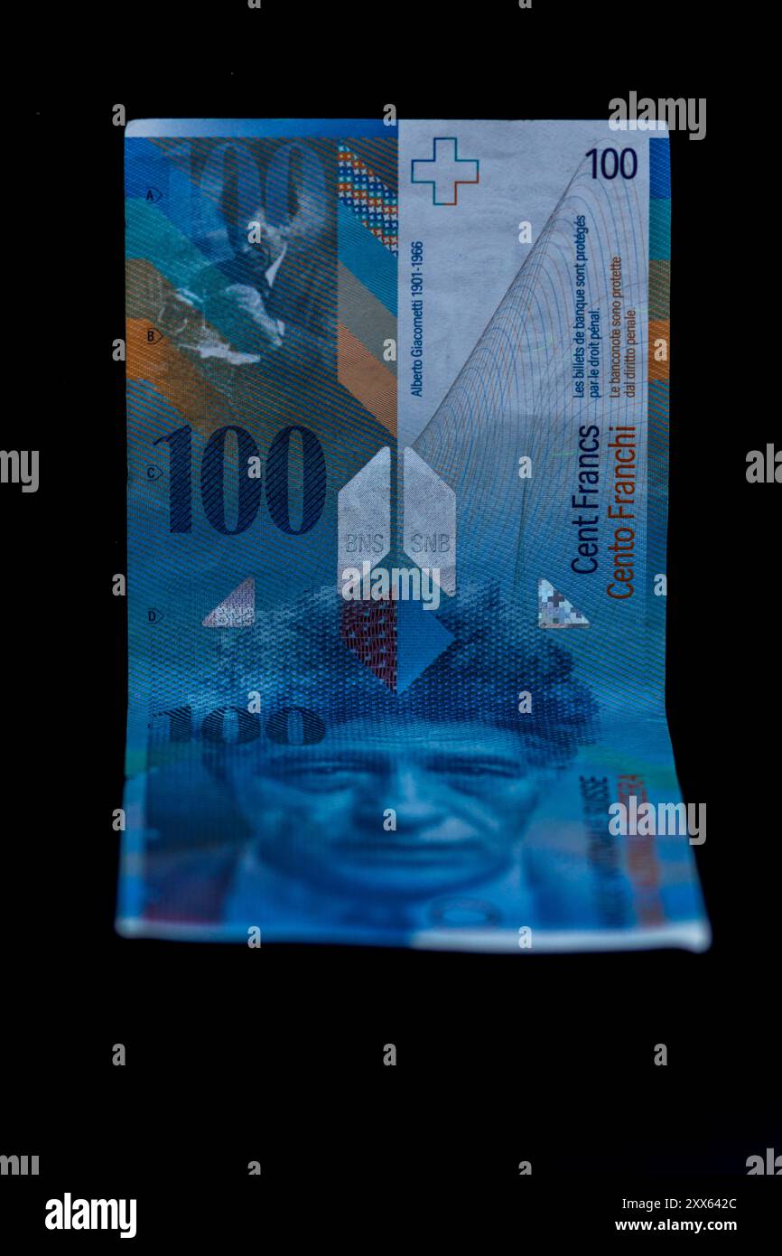 CHF money banknotes, detail photo of swiss franc. Swiss Franc currency ...