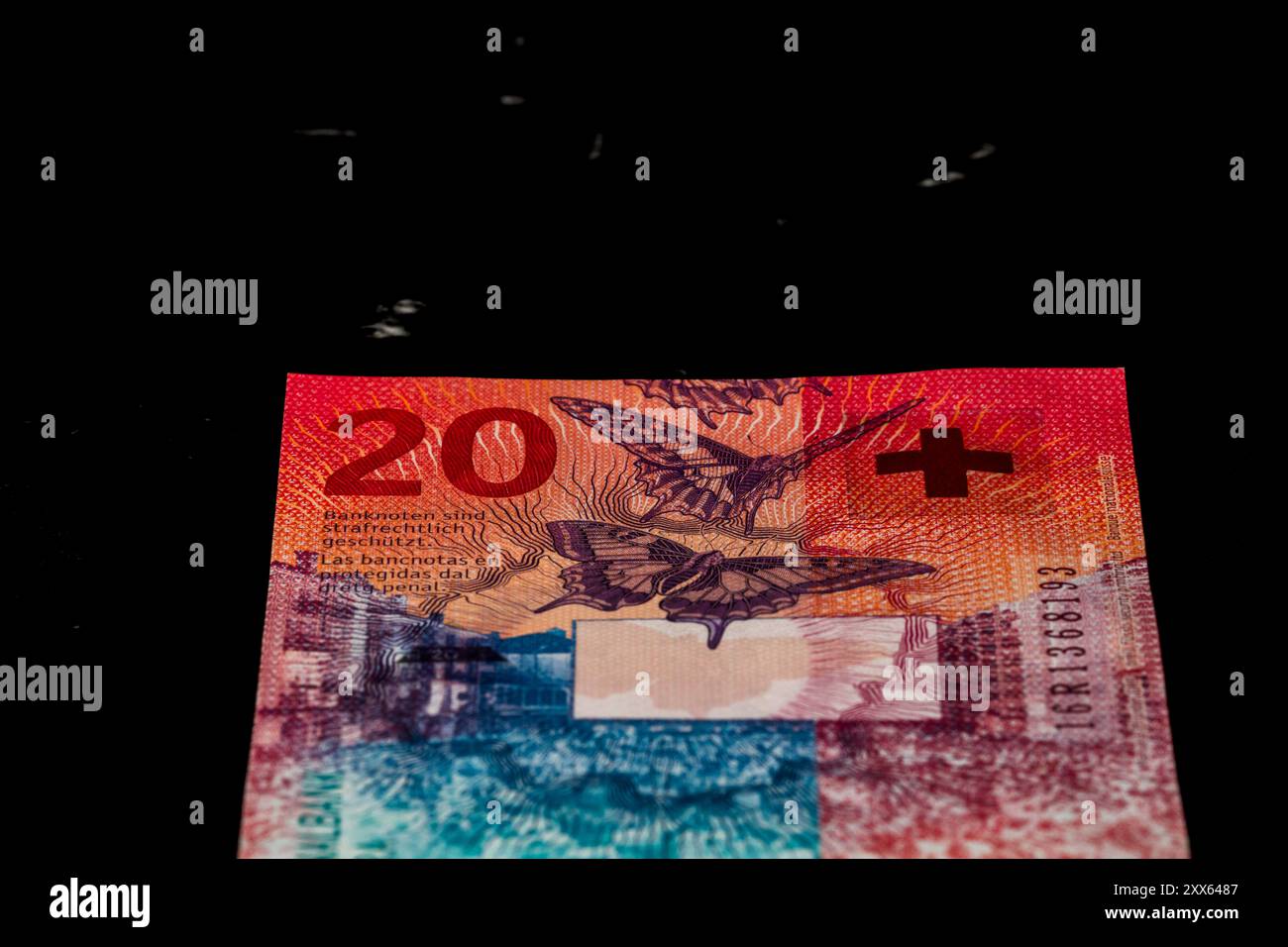 CHF money banknotes, detail photo of swiss franc. Swiss Franc currency ...