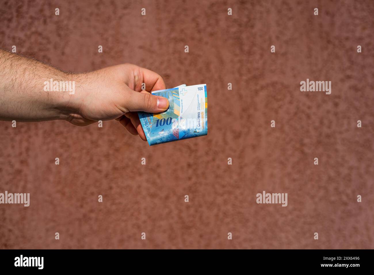 CHF money banknotes, detail photo of swiss franc. Swiss Franc currency ...