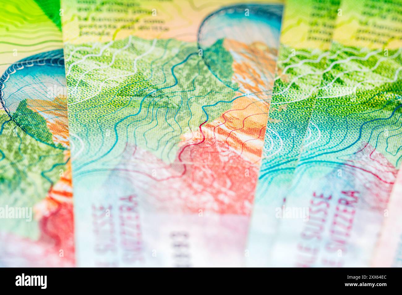 CHF money banknotes, detail photo of swiss franc. Swiss Franc currency ...