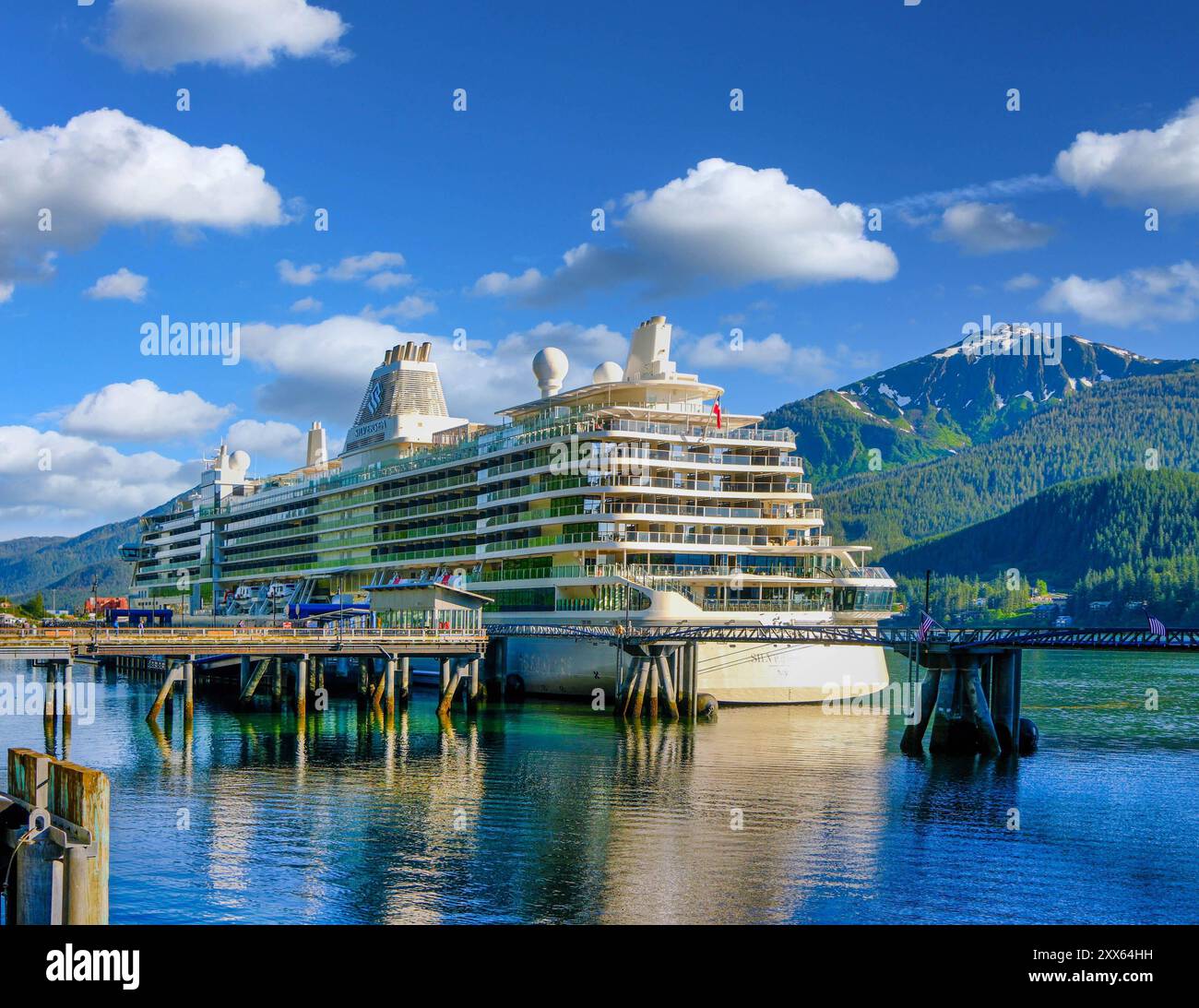 Silversea Cruise Ship in Juneau Alaska Stock Photo - Alamy