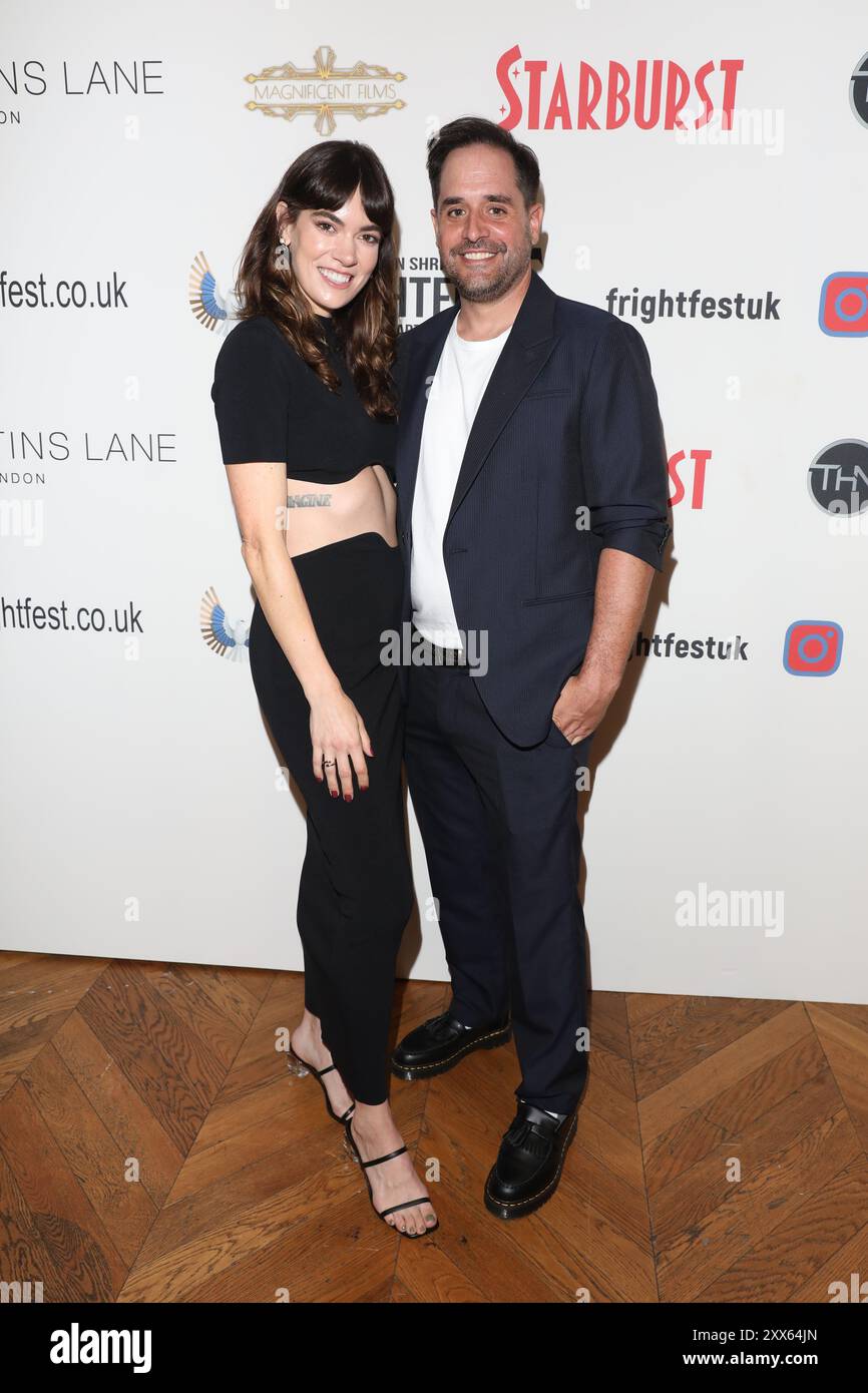 JJ Nolan and Johnny Wickham attend The Invisible Raptor premiere on day one of FrightFest film ...