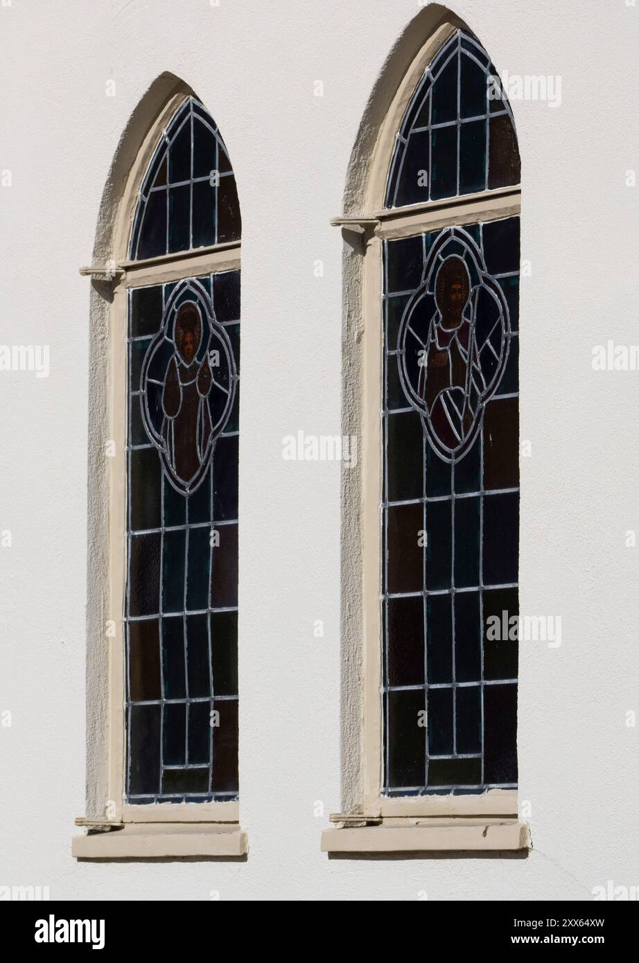 stain glass cathedral church windows Stock Photo - Alamy