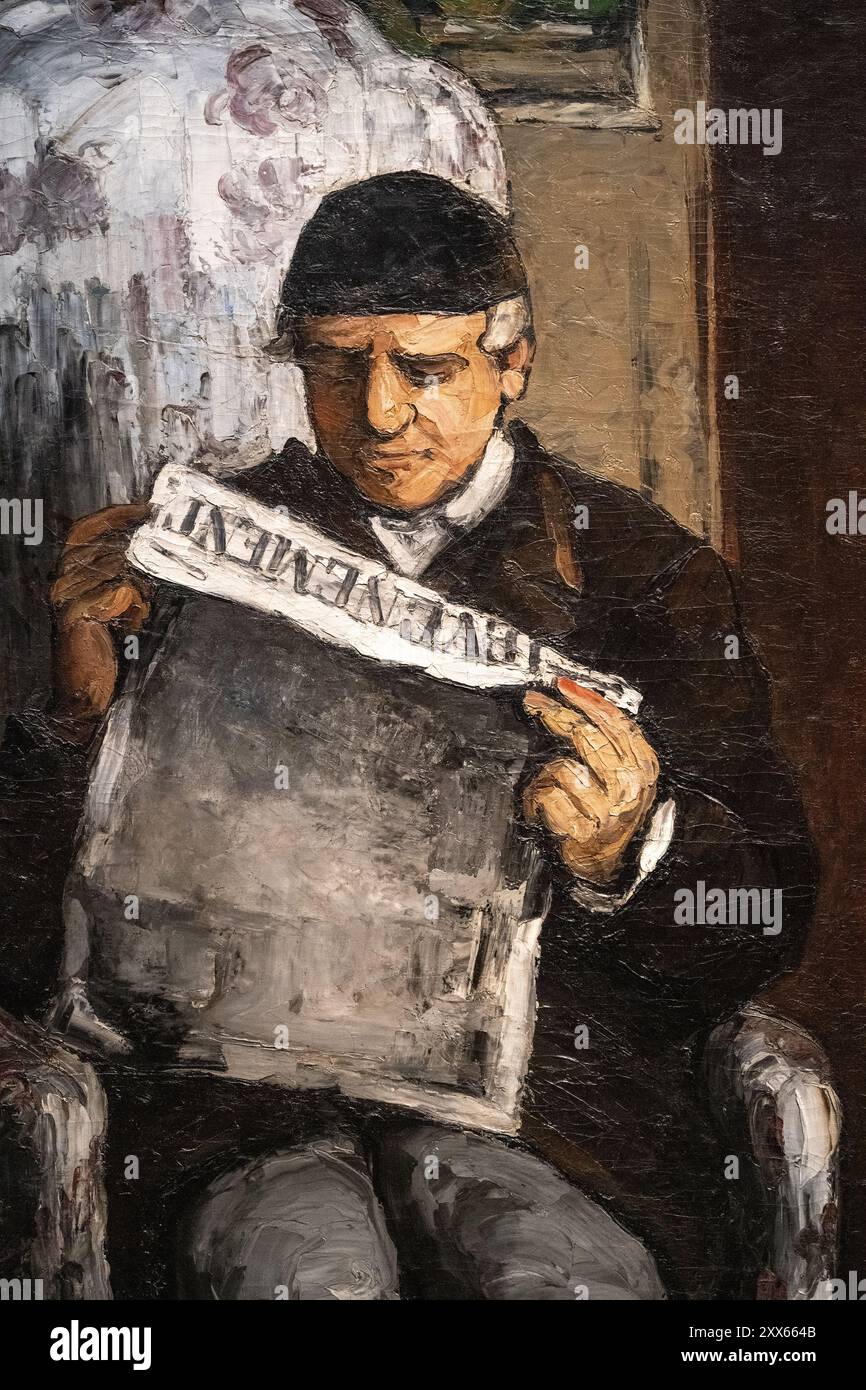 painting by Paul Cezanne called The Artist's Father, Reading "L ...