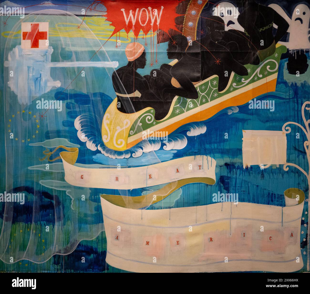 painting by Kerry James Marshall called Great America painted in 1994 ...