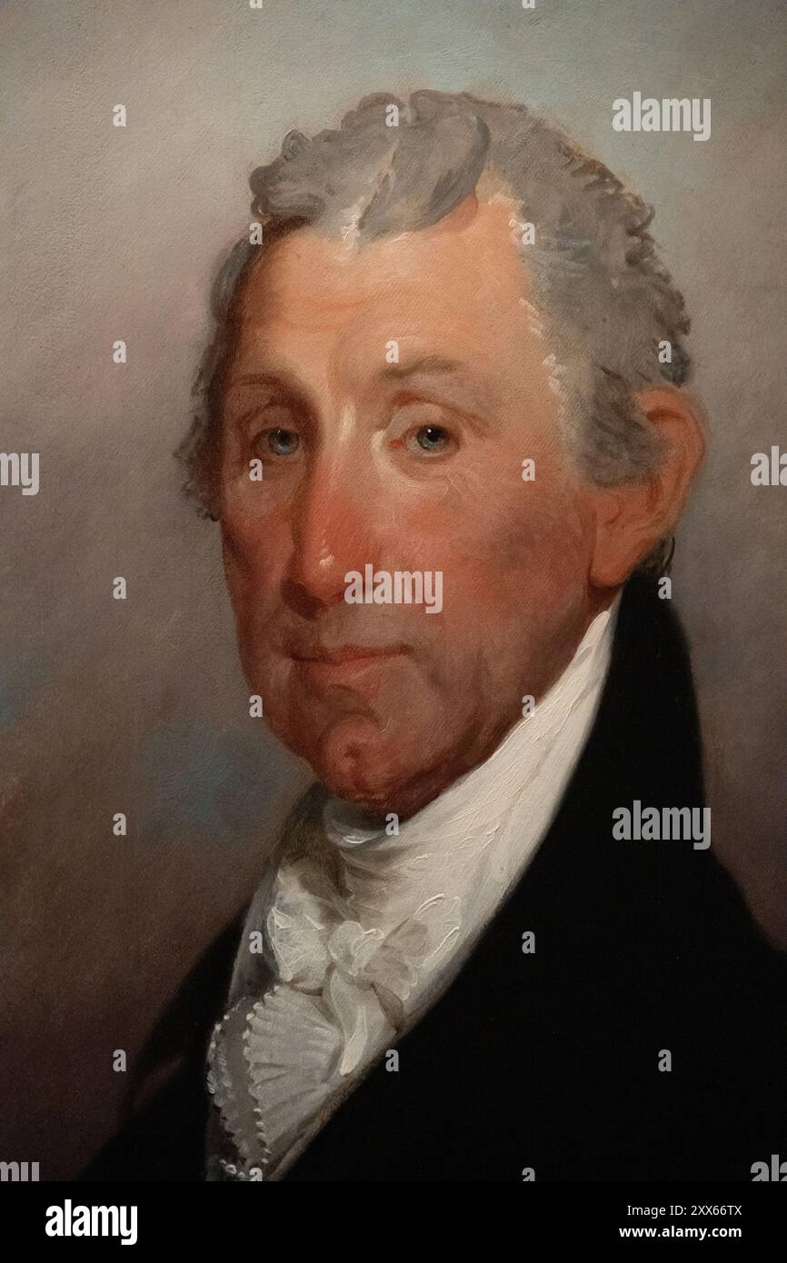 Portrait of James Monroe painted by Gilbert Stuart in 1817 Stock Photo ...