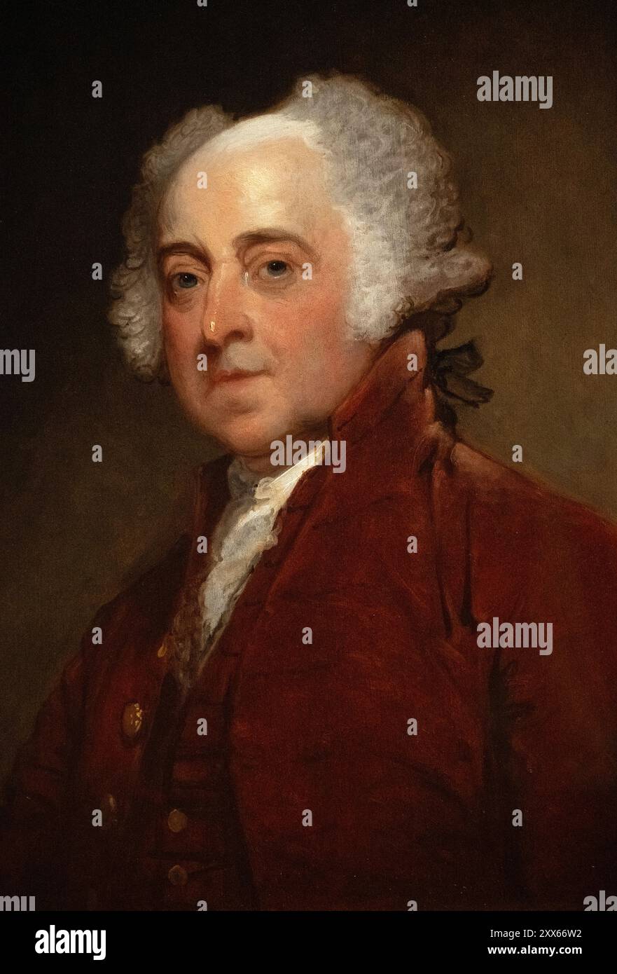 Portrait of John Adams painted by Gilbert Stuart in 1821 Stock Photo ...