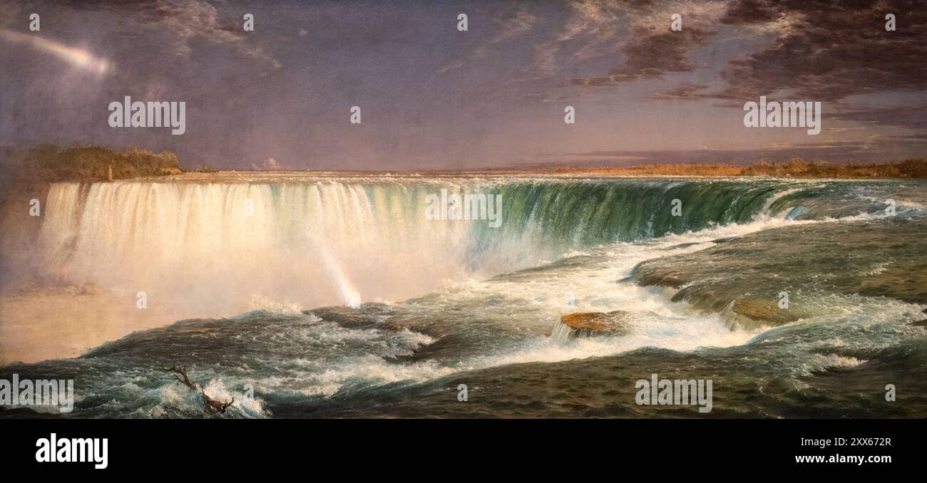 painting by Frederic Edwin Church called Niagara painted 1857 Stock ...
