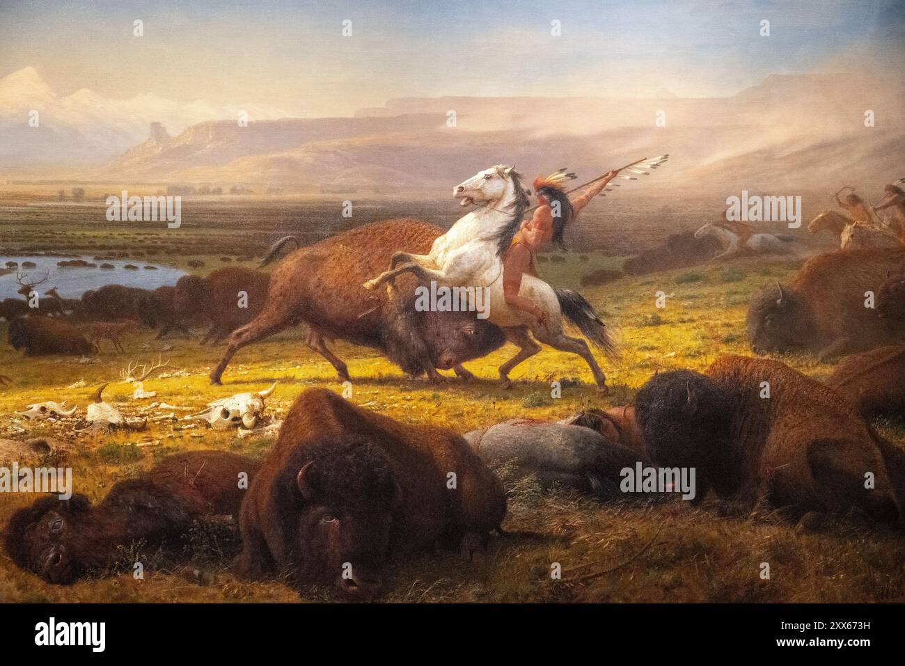 painting by Albert Bierstadt called The Last of the Buffalo painted ...