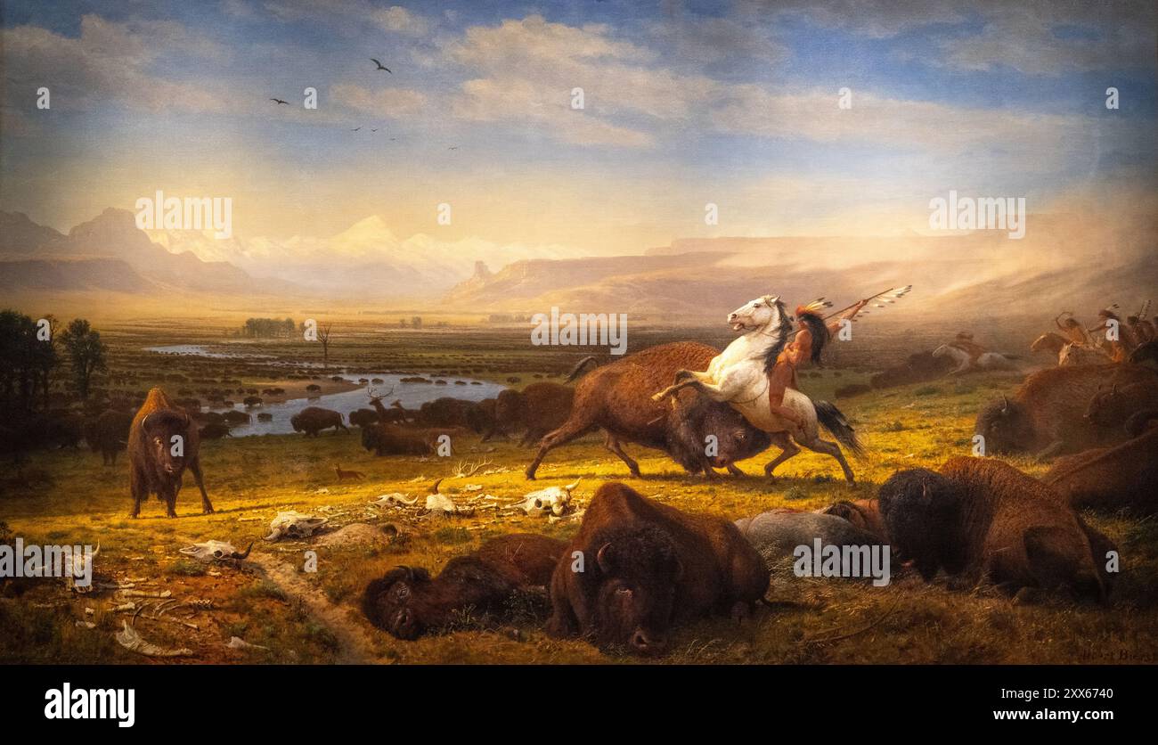 painting by Albert Bierstadt called The Last of the Buffalo painted ...