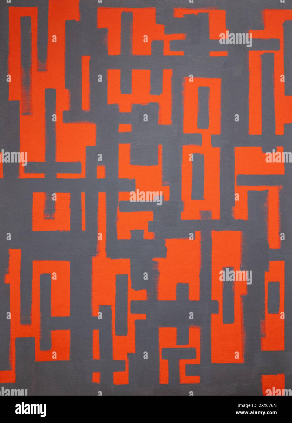 painting by Ad Reinhardt called Untitled (Red and Gray) painted 1950 ...