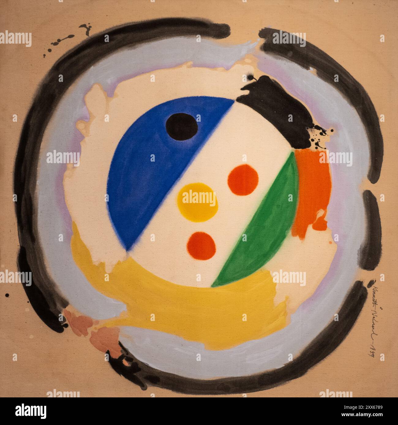 painting by Kenneth Noland called The Clown painted 1959 Stock Photo ...