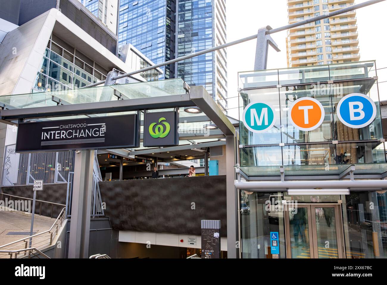 Chatswood transport interchange in North Sydney for metro, bus and train transport options, NSW ...