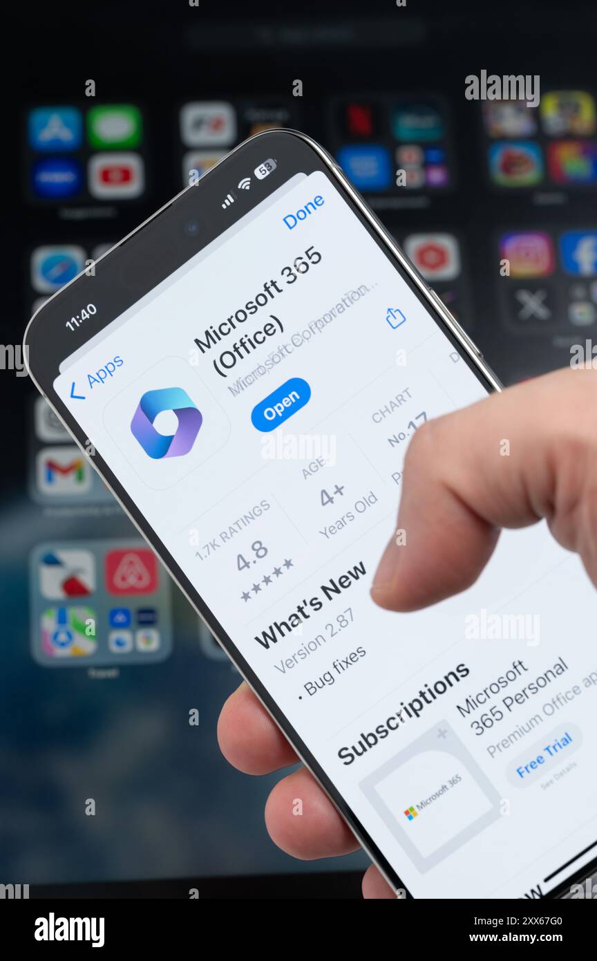 Microsoft 365 app hi-res stock photography and images - Alamy