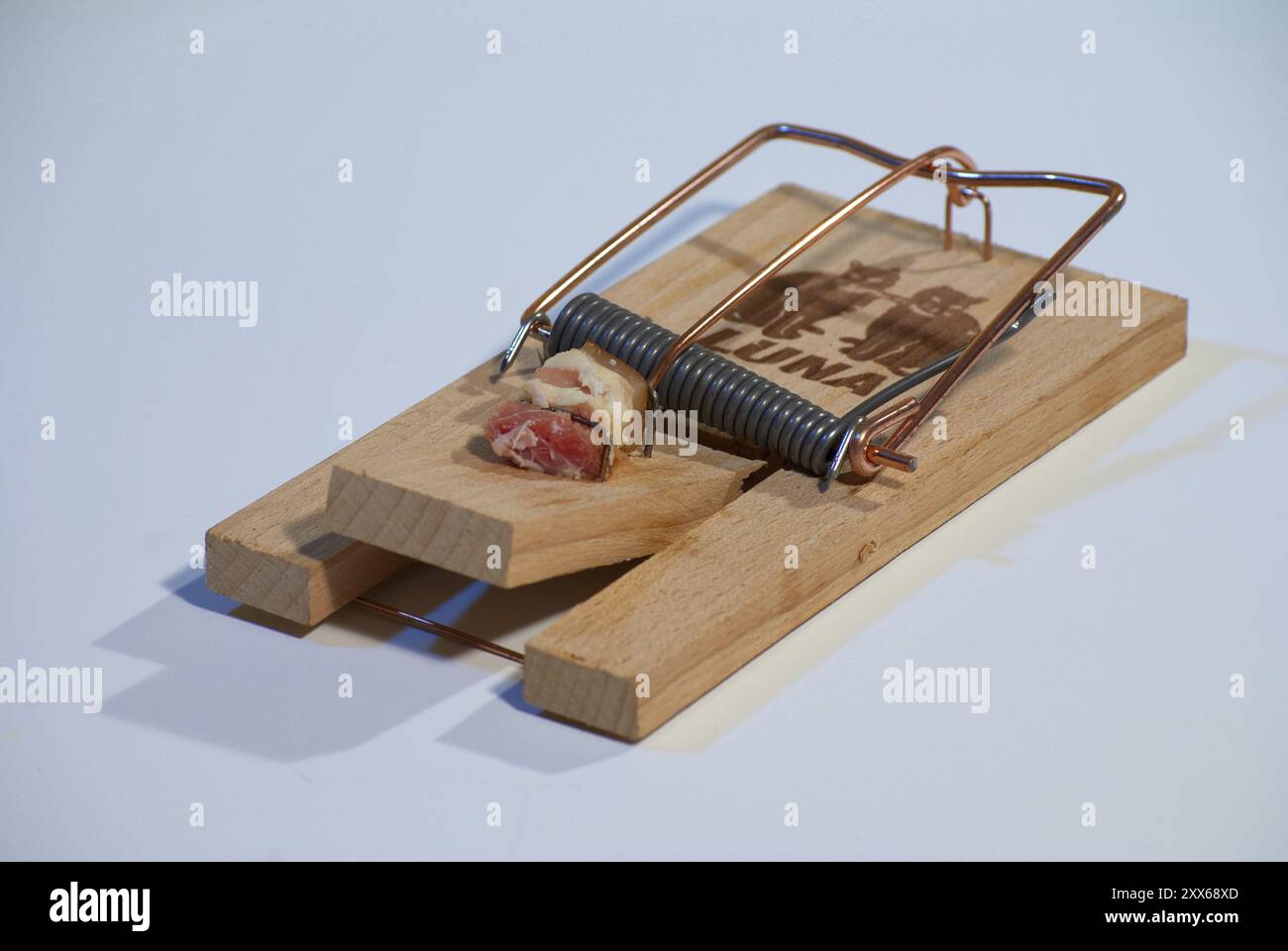 Mousetrap with bacon Stock Photo - Alamy