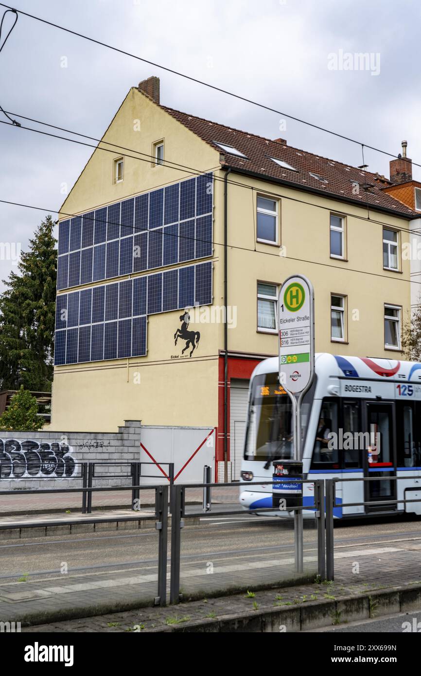 Residential building in Herne, vertical photovoltaic modules were ...