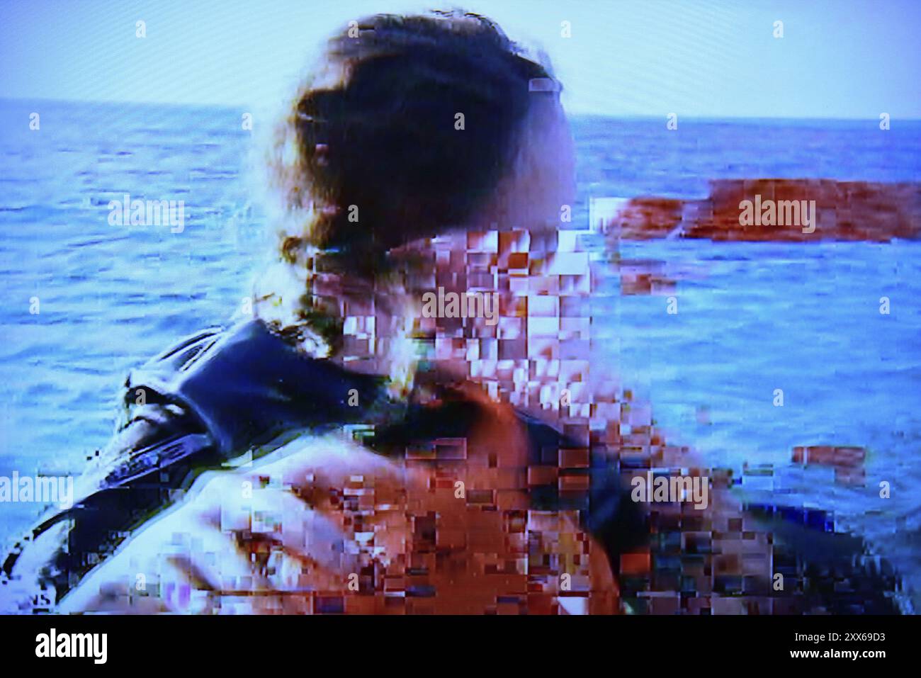 TV picture interference, pixels due to reception interference Stock ...