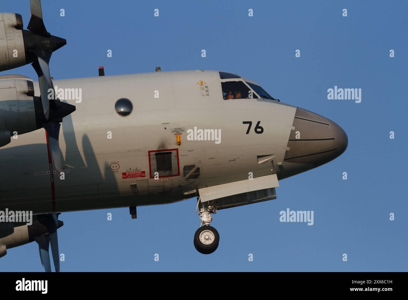 Cockpit of a Lockheed P-3C Orion Maritime reconnaissance aircraft with ...