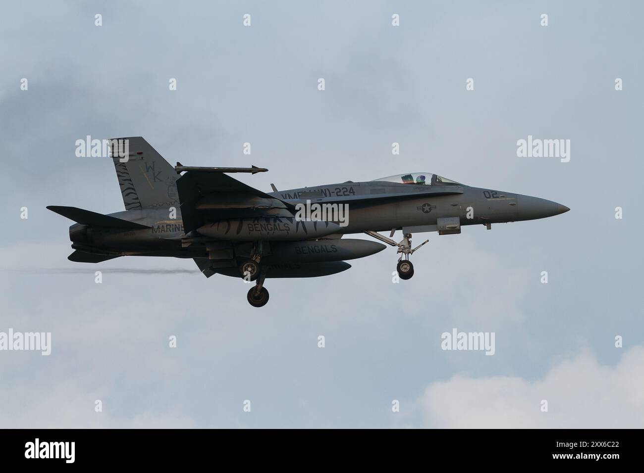 A McDonnell Douglas F/A-18C Hornet fighter jet with US Marine Corps All ...