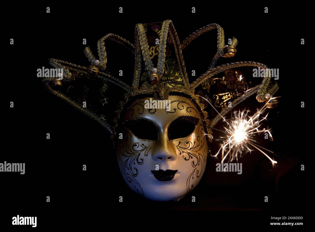 Den Helder, the Netherlands. December 2022. Venetian carnaval mask on ...