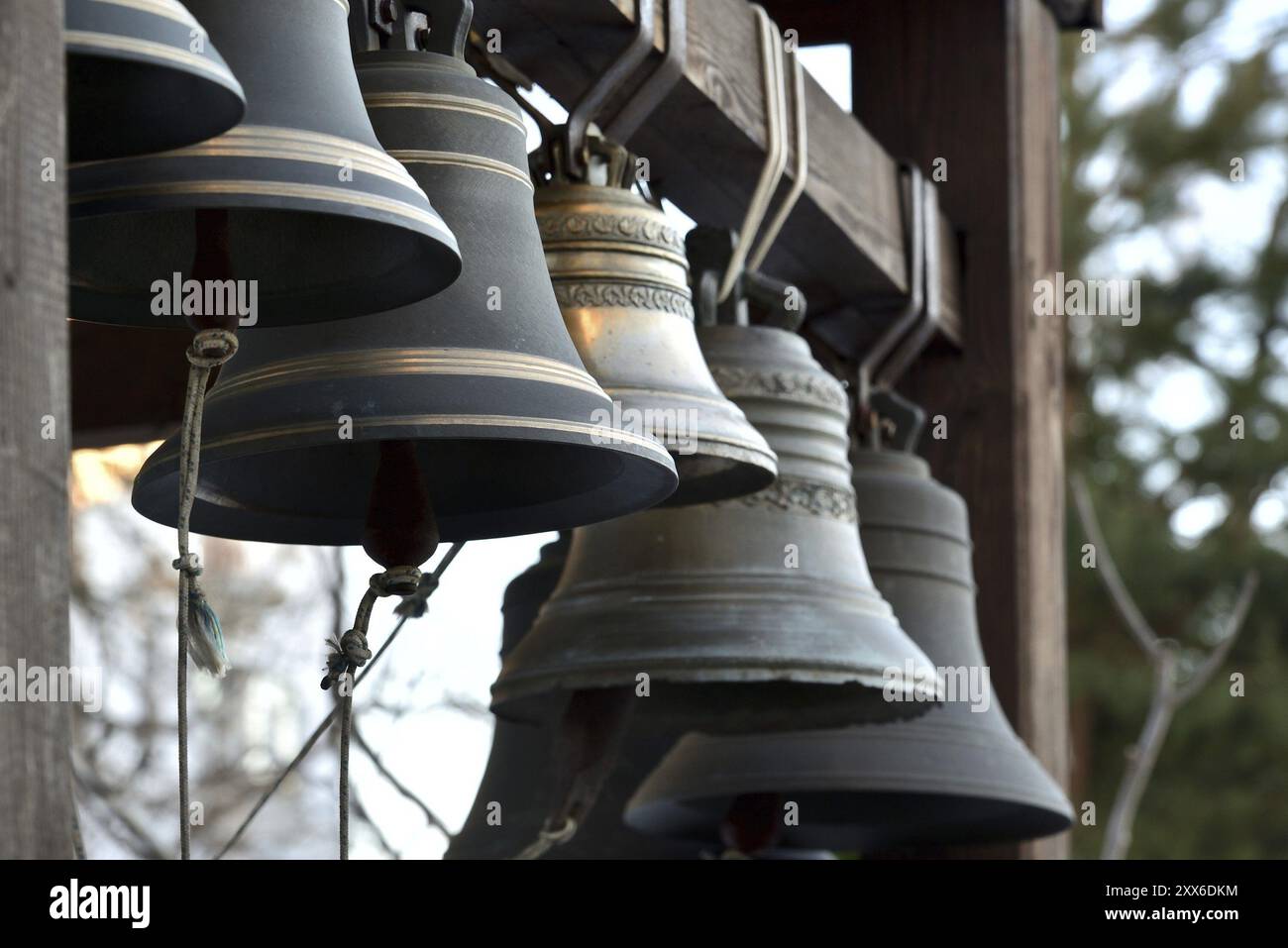 Bells in the Kazan maiden's monastery in Yaroslavl, Russia, Europe ...