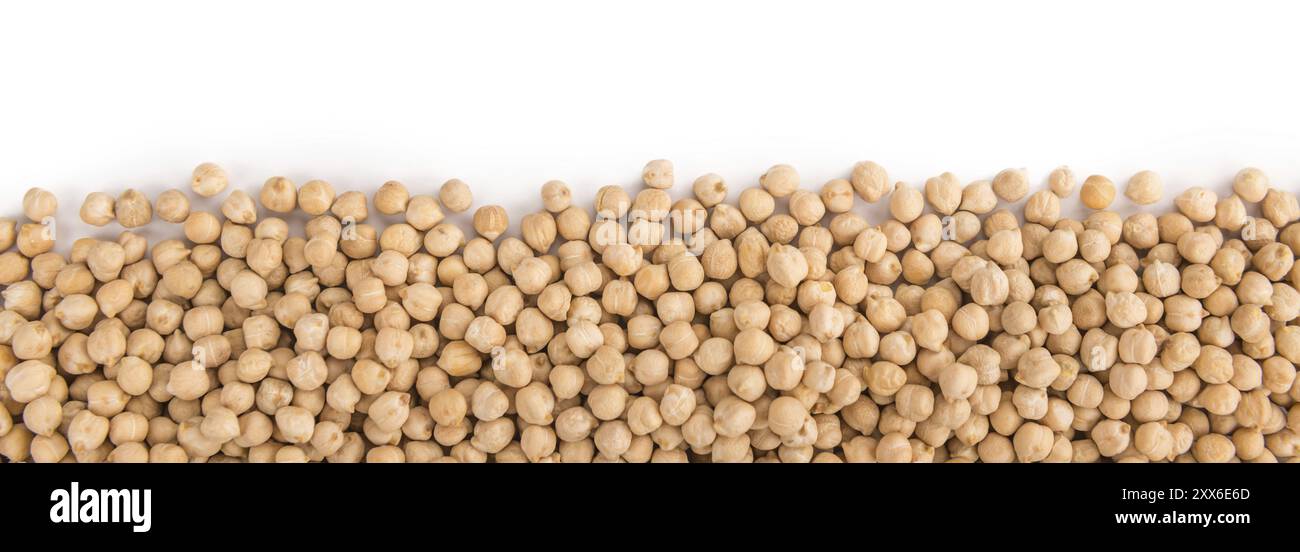 Portion of Chickpeas as detailed close-up shot isolated on white ...