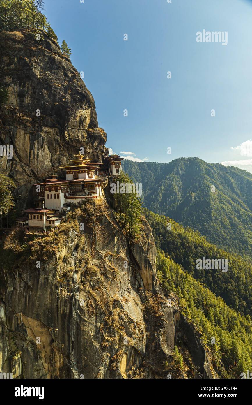 View of Taktshang Monastery on the mountain in Paro, Bhutan, Asia Stock ...