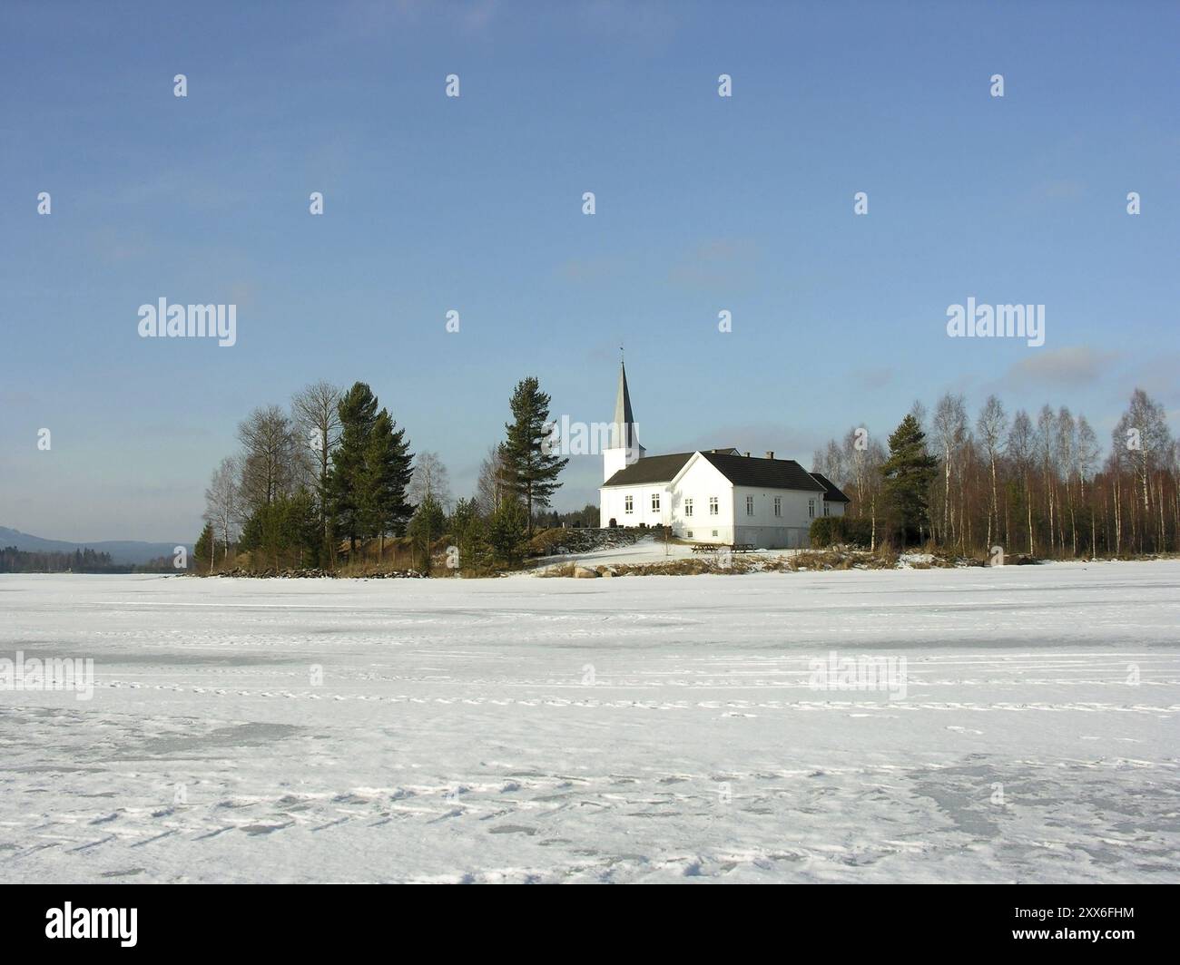 This lake is used as a small aerodrome in winter. Lake in scandinavia ...
