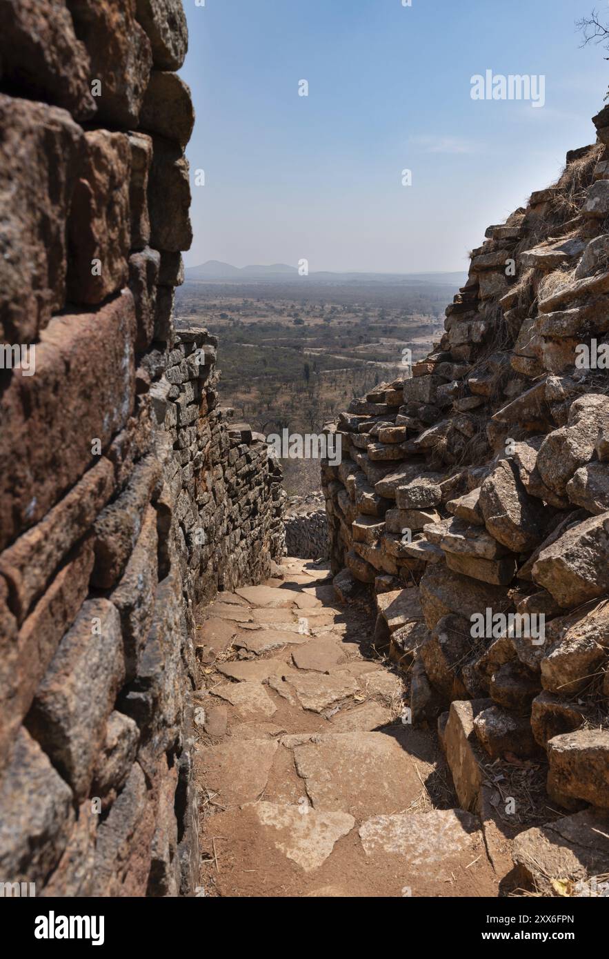 Ancient ruins of Great Zimbabwe (southern Africa) near Lake Mutirikwe ...