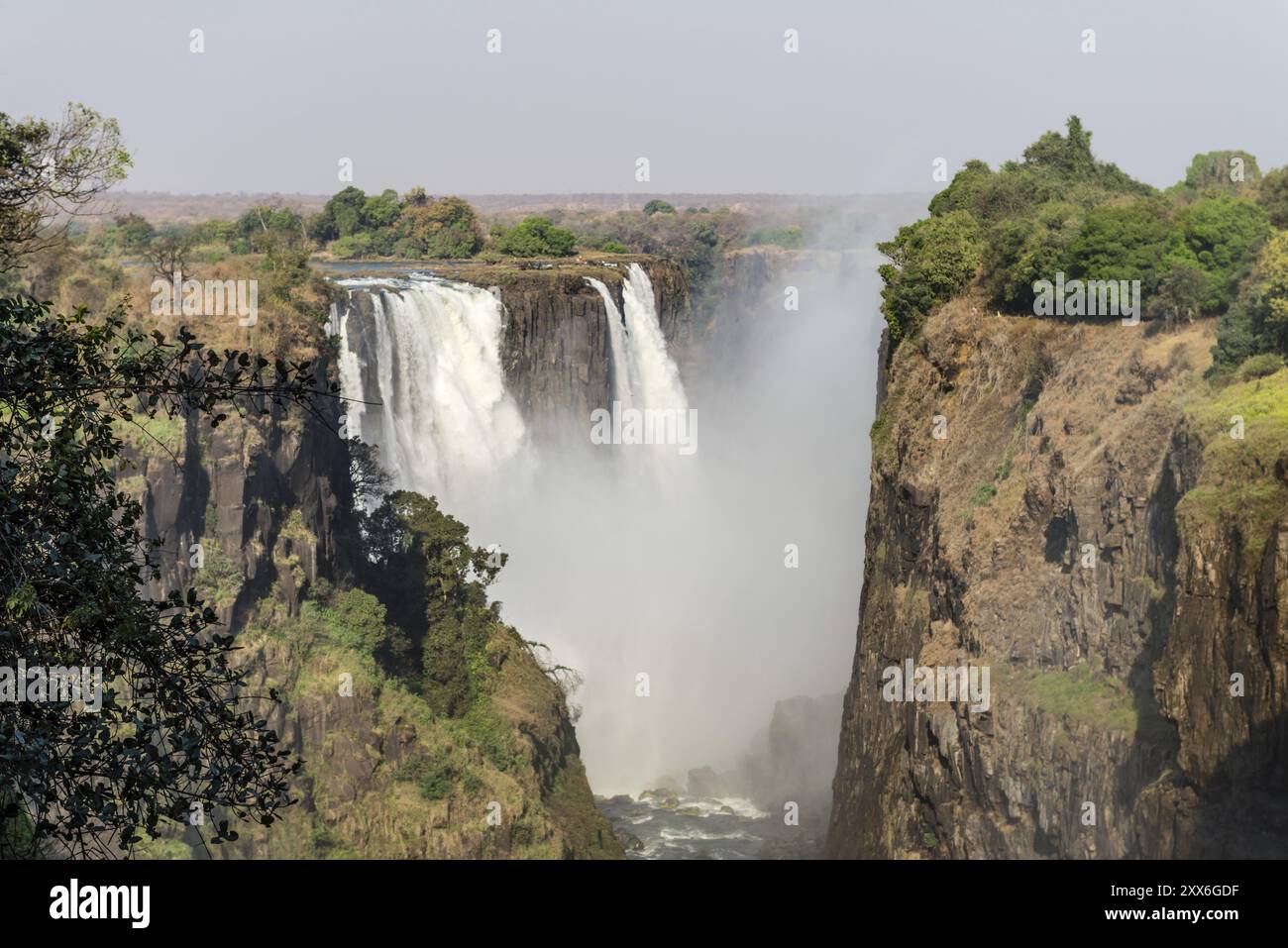 The great Victoria Falls near Livingstone in Zimbabwe Stock Photo - Alamy