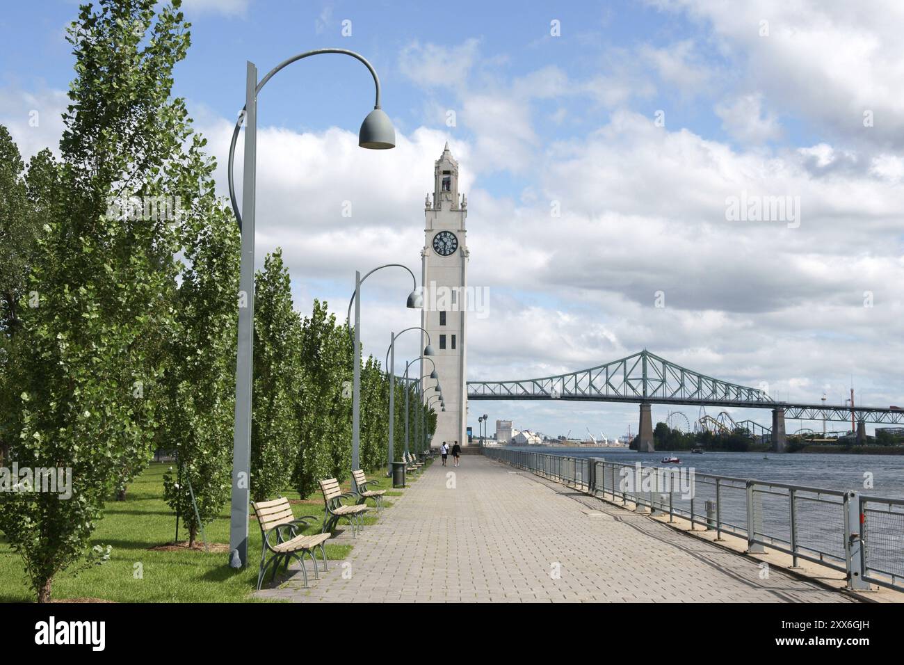 Montreal clock tower located at the entrance of the old port of the ...