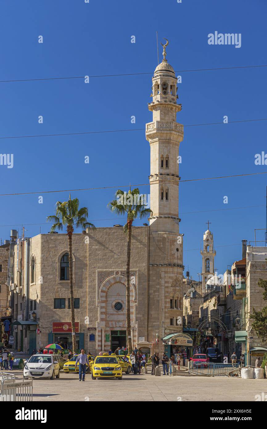 View of the Mosque of Omar or Umar. The Omar Mosque is the oldest in ...