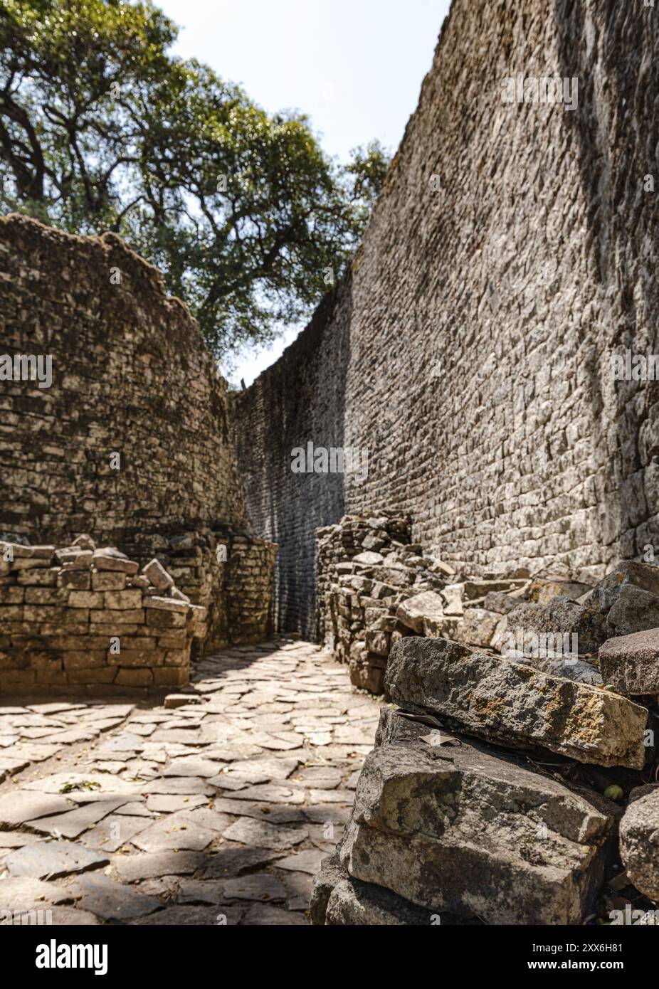 Ancient ruins of Great Zimbabwe (southern Africa) near Lake Mutirikwe ...