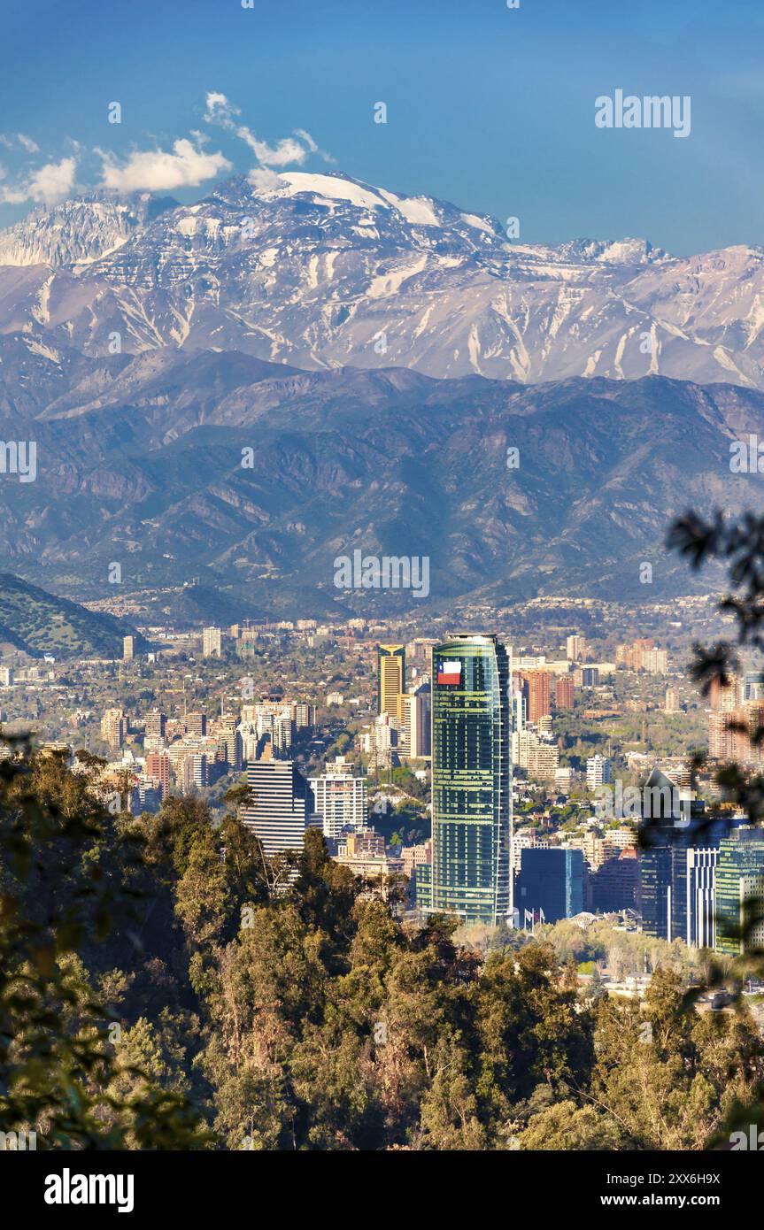 Skyline of Santiago de Chile with modern office buildings in 2010 Stock ...