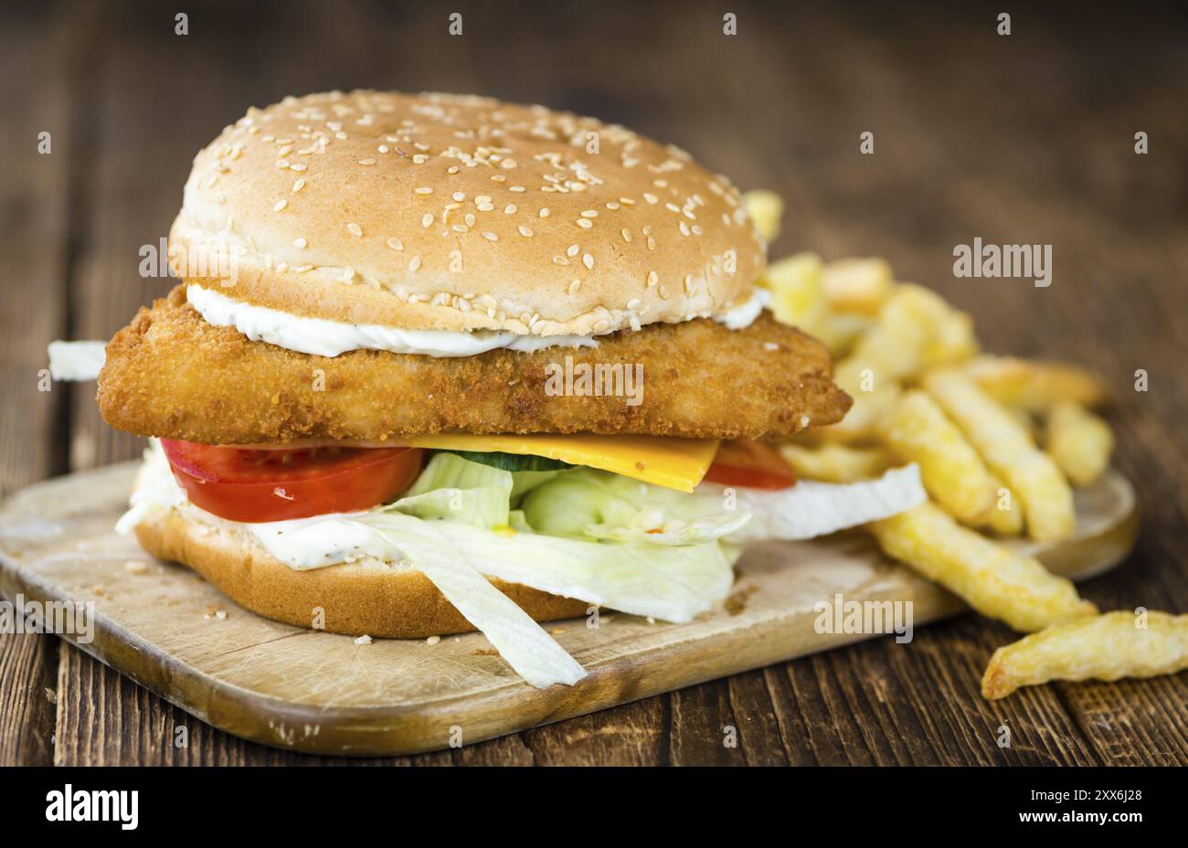 Tasty fish burger made hi-res stock photography and images - Alamy