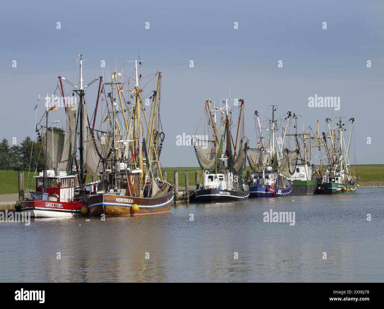 Shrimp cutter in Greetsiel, german shrimper Stock Photo - Alamy