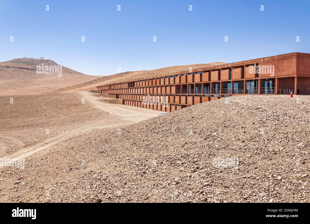 External view of the base camp La Residenzia, where the astronomers ...