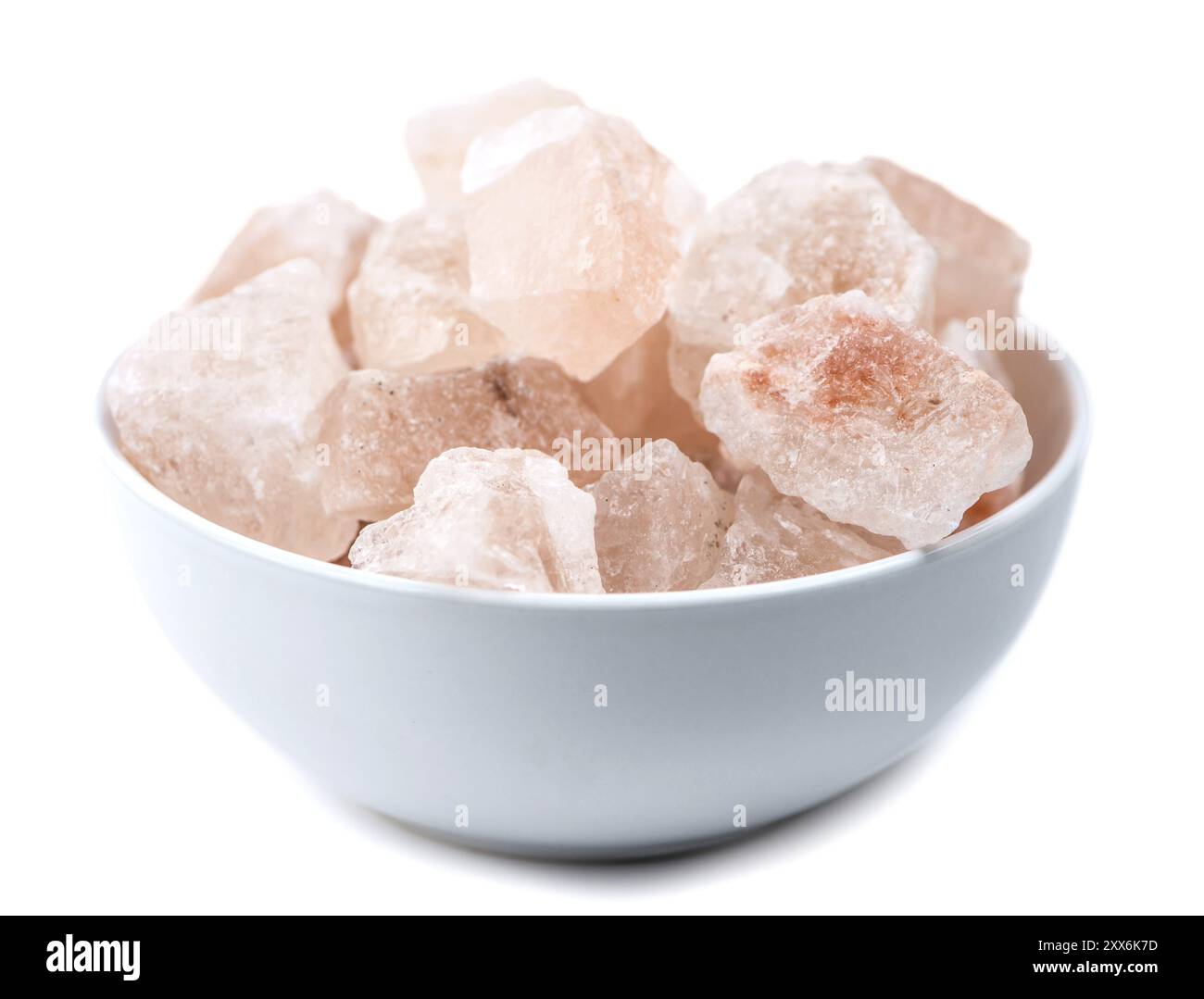 Some parts of himalayan Salt (detailed close-up shot) isolated on white ...