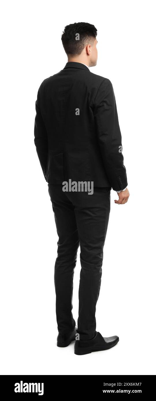 Businessman stand back view hi-res stock photography and images - Alamy