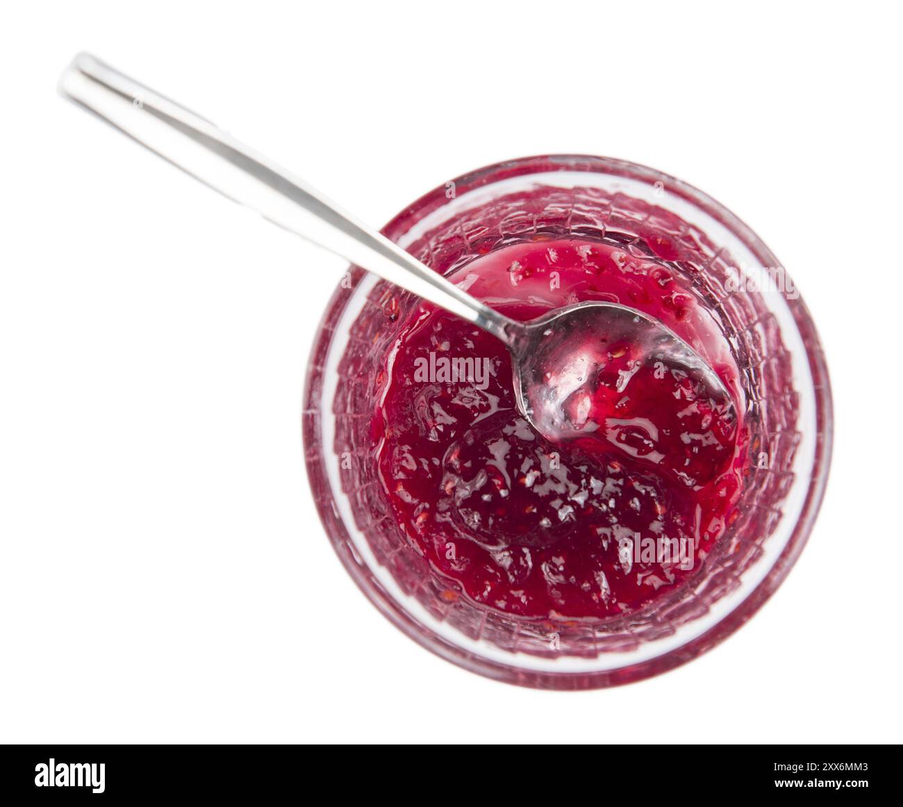 Raspberry Jam isolated on white background, selective focus, close-up ...