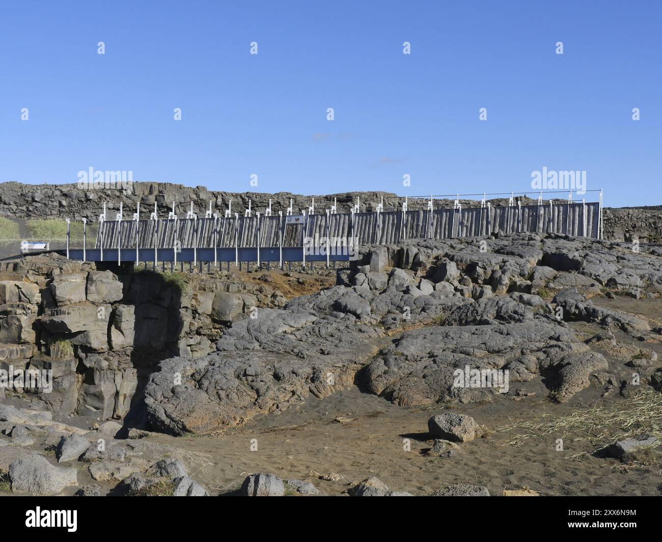 MiÃ°lina, bridge between the continents, Reykjanes, Iceland, Europe ...