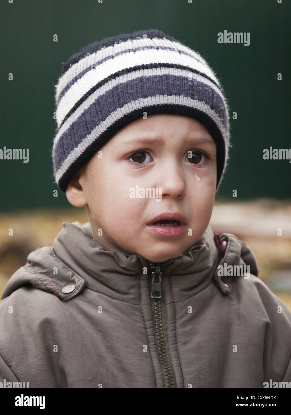Little child crying with tear on face Stock Photo - Alamy