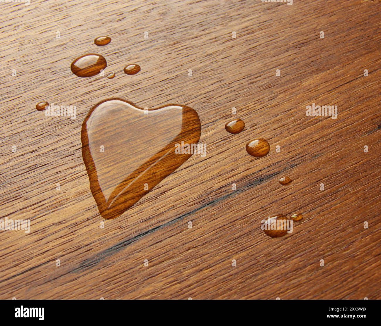 Heart-shaped water droplets Stock Photo - Alamy