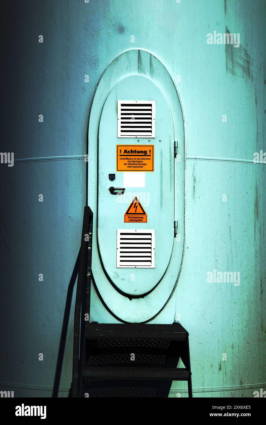 Door of a wind turbine Stock Photo - Alamy