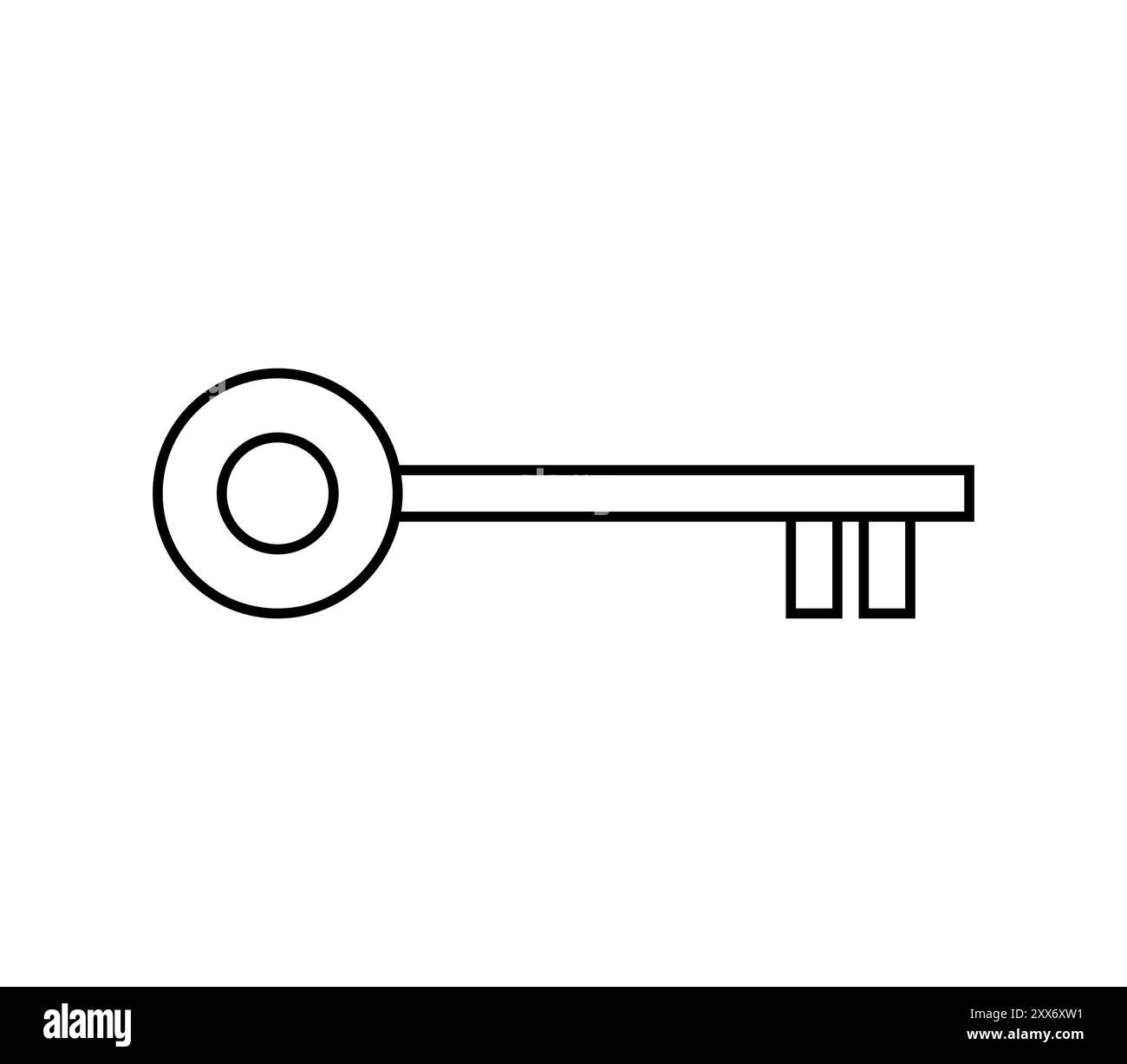 Key icon illustrated in vector on white background Stock Photo - Alamy