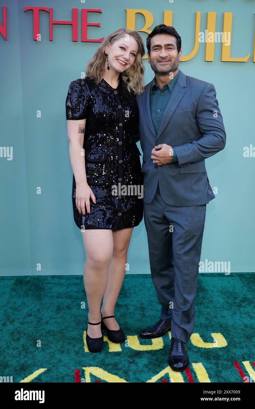 Emily V. Gordon, Kumail Nanjiani arrive at the premiere of "Only ...